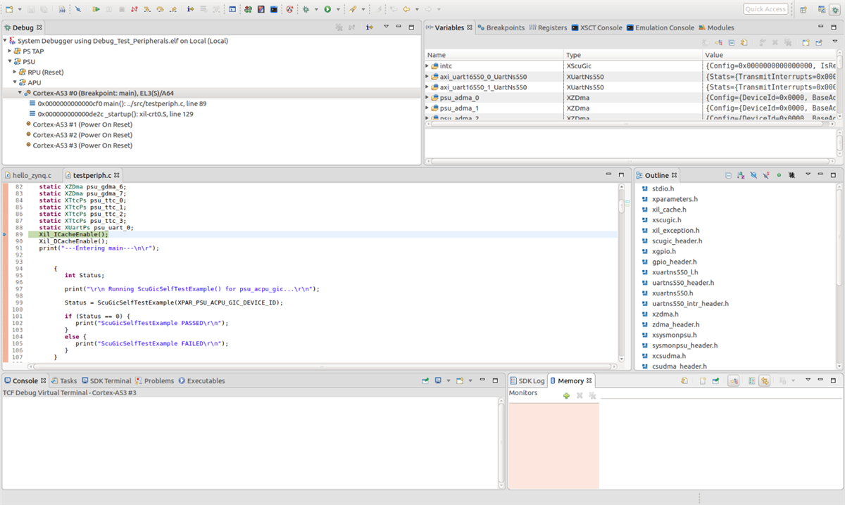 Completed Developing Zynq UltraScale+ MPSoC Software with Xilinx SDK Lab 5 - element14 Community