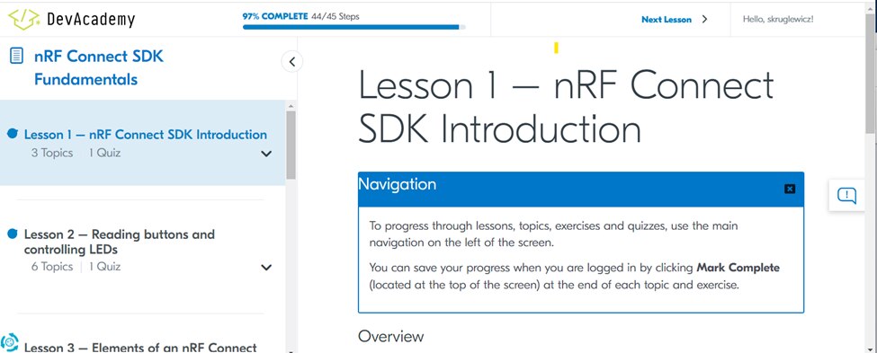 A Nordic DevAcadamy Course On The NRFConnect SDK Element14 Community
