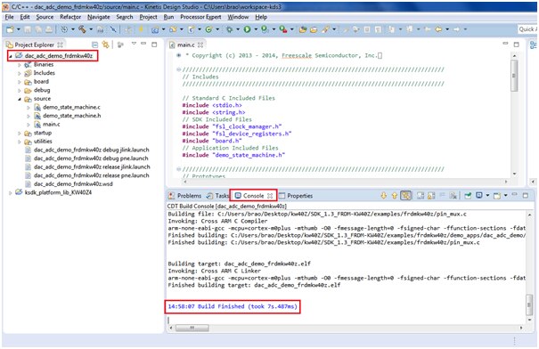 Getting Started With Frdm Kw40z Nxp Freedom Development Platform Importing Existing Project