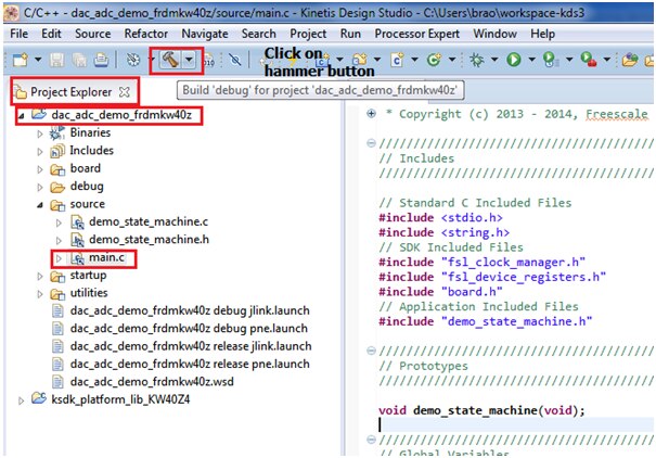 Getting Started With Frdm Kw40z Nxp Freedom Development Platform Importing Existing Project