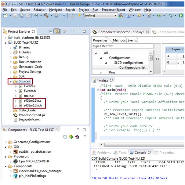 Kinetis Design Studio 3.0 Kinetis SDK 1.3 Processor-Expert using FRDM ...