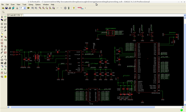 Designing the PCB, step #2: more schematics and footprints, LCD ...