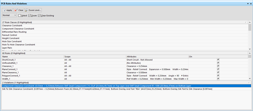 Top And Bottom Component Collision Violation Element14 Community