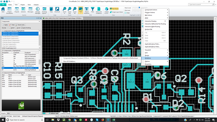 Top And Bottom Component Collision Violation Element14 Community